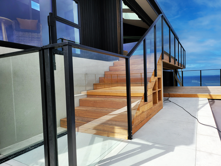 A UNEX glass balustrade to enhance the impressive see views of this ...